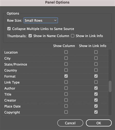 How To Search Filter The Linked Assets List In Indesign To See A List