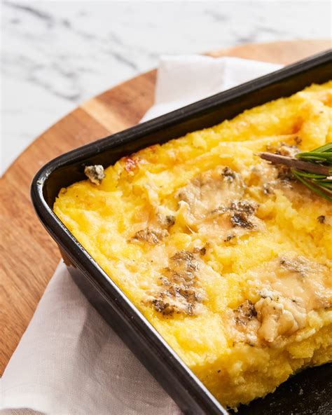 Baked Polenta With Gorgonzola Video Delice Recipes