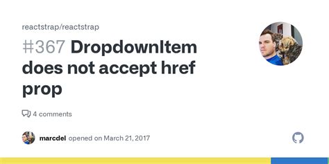 Dropdownitem Does Not Accept Href Prop · Issue 367 · Reactstrap