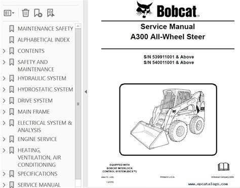 Bobcat A All Wheel Steer Service Manual PDF