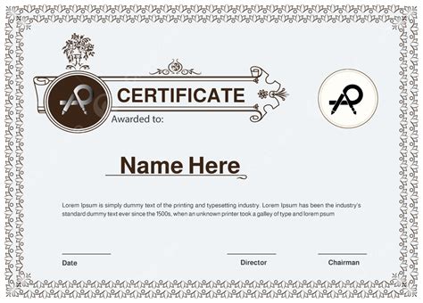 certificate of achievement with line shape border diploma template vector template download on