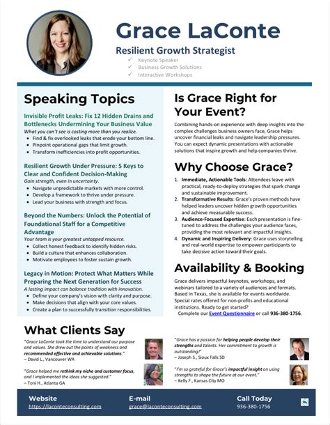 Business Growth Speaker Laconte Consulting