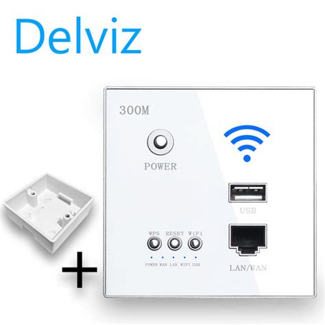 Delviz Rj45 Wireless WiFi Socket AP Relay Smart USB Socket Plexigla Panel 220V Power Supply