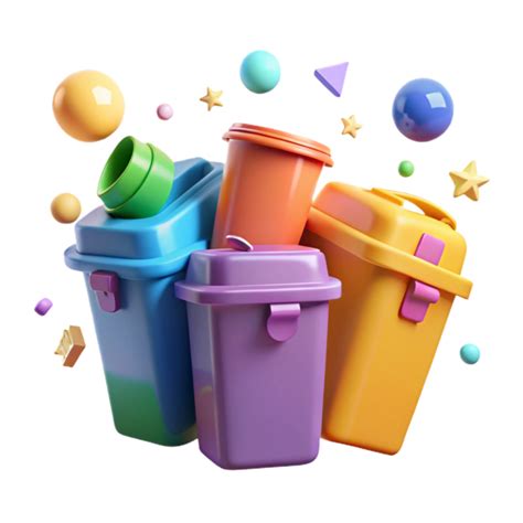 Dramatic Classic Colorful Recycling Bins With Labeled Compartments