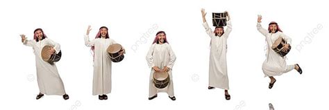 흰색에 고립 된 드럼을 연주 아랍 남자 사진 배경 및 무료 다운로드를위한 그림 Pngtree