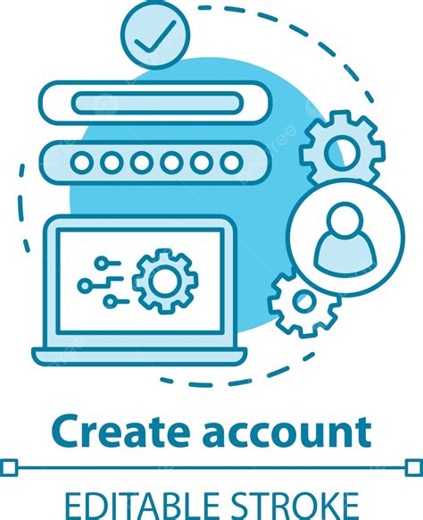 Blue Account Creation Icon For Social Networks Web Pages And