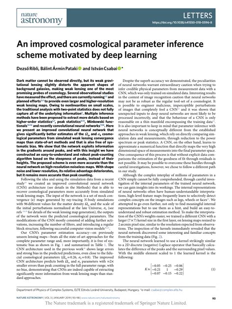 An Improved Cosmological Parameter Inference Scheme Motivated By Deep Learning Request Pdf