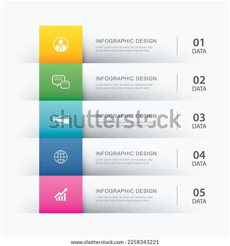 5 Data Infographics Tab Paper Index Stock Vector Royalty Free 2258343221 Shutterstock