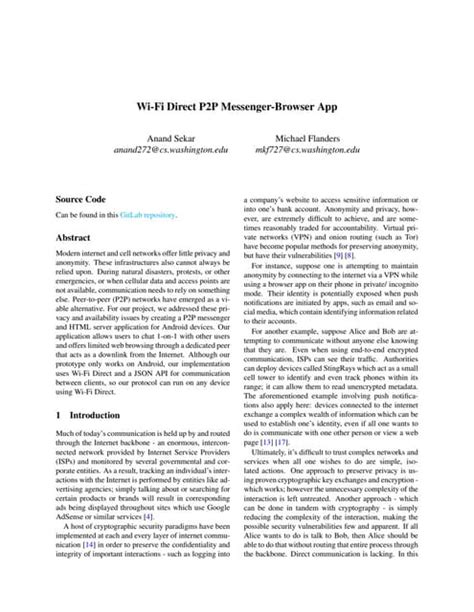Wi Fi Direct P2p Messenger Browser App Pdf