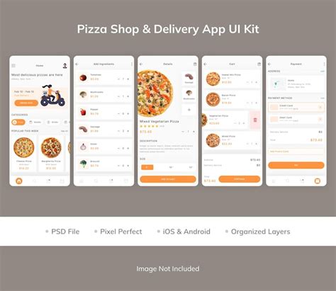 신발 가게 앱 Ui 키트 프리미엄 Psd 파일