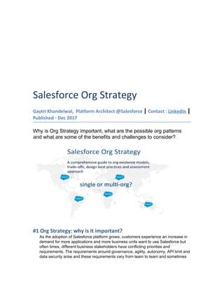 A Comprehensive Guide To Salesforce Org Strategy PDF Computer Software And Applications