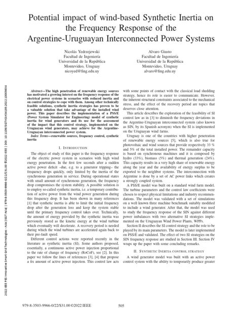 Potential Impact Of Wind Based Synthetic Inertia On The Frequency