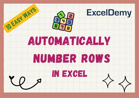 Automatically Number Rows In Excel 10 Easy Ways