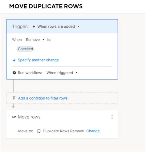 Automation Workflow Action Move Rows Duplicates Is Somehow Moving