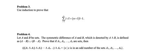 Solved Problem 3 Use Induction To Prove That N Chegg Com