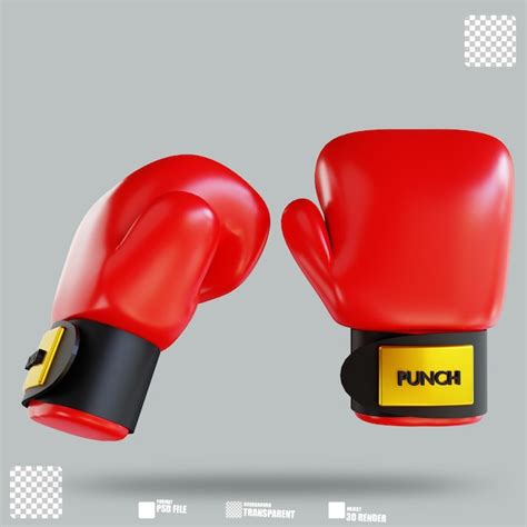 Premium Psd 3d Illustration Boxing Gloves