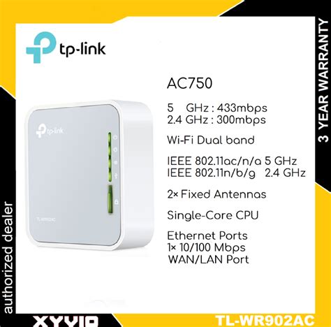 Tp Link Tl Wr902ac Ac750 Wireless Travel Router Lazada