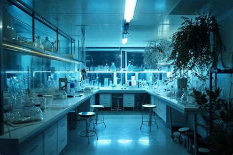 Genetic Modification Technology In A Scifi Lab Ai Generated Premium