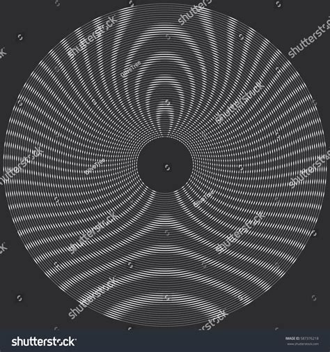 Abstract Parametric Pattern Made Dots Distorted Stock Vector Royalty