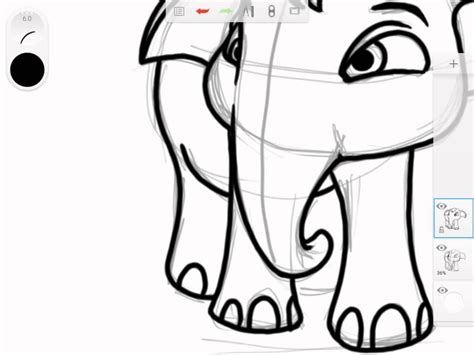 สอนวาดการ์ตูน ก้านกล้วย ช้างน้อย ศิลปะ