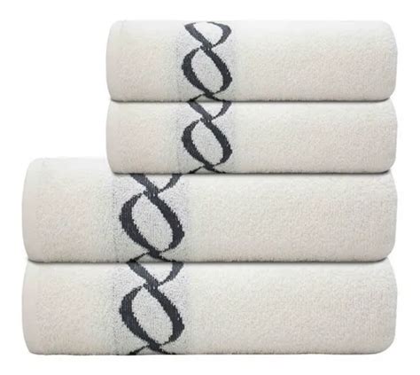 Toalha De Rosto Da Camesa Elos 45x70cm Algodão Estampas Branco