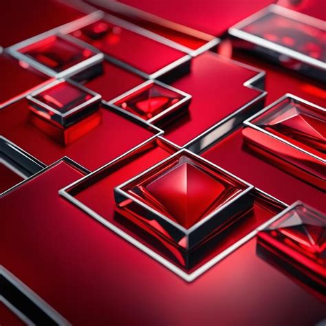 Premium Ai Image Red Rectangle Shaped Abstract Background
