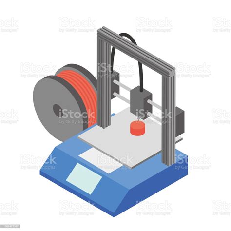 3d 프린터 등대 일러스트레이션 3차원 인쇄에 대한 스톡 벡터 아트 및 기타 이미지 3차원 인쇄 벡터 등측투영법 Istock
