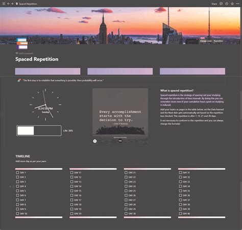 Simple Spaced Repetition Based Notion Template For Revision Rnotion