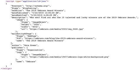 how to implement schema markup in umbraco