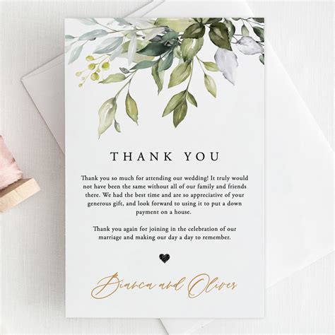 Rustic Wedding Thank You Card Template Download Thank You Cards