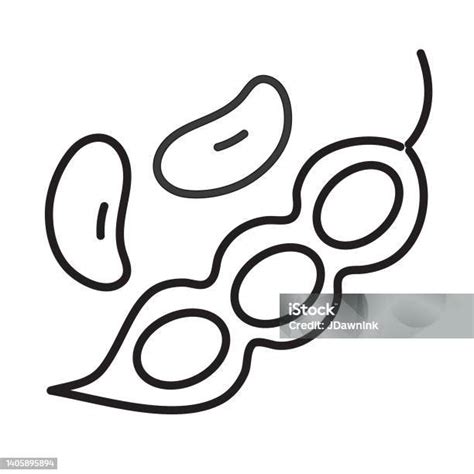 현대 농장과 농업 콩 작물 아이콘 개념 얇은 선 스타일 편집 가능한 스트로크 대두 콩에 대한 스톡 벡터 아트 및 기타 이미지