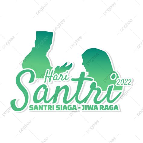 Gambar Hari Santri Nasional Indonesia 2022 Dengan Siluet Hijau Hari