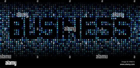 Business Text On Hex Code Illustration Stock Photo Alamy