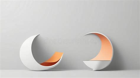 Abstract Crescent Moonshaped Objects Stock Illustration Illustration