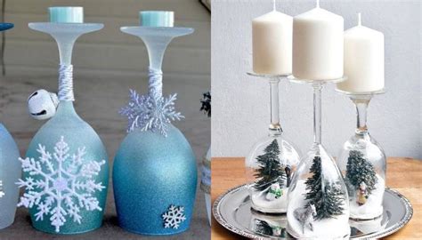 Diy Χριστουγεννιάτικα κηροπήγια με κολονάτα ποτήρια Xmas Ornaments Christmas Decorations