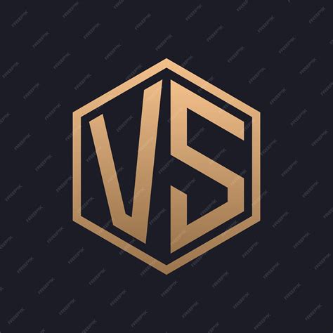 Premium Vector Elegant Hexagon Letter Vs Logo Design Initial