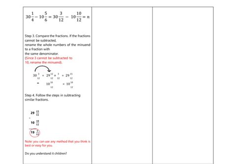 Addition And Subtraction Of Fraction Similar And Dissimilar Docx