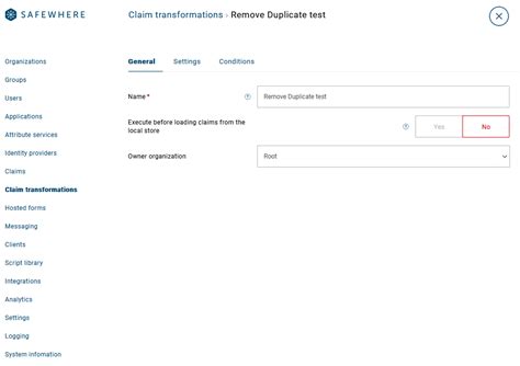 Remove Duplicate Transformation