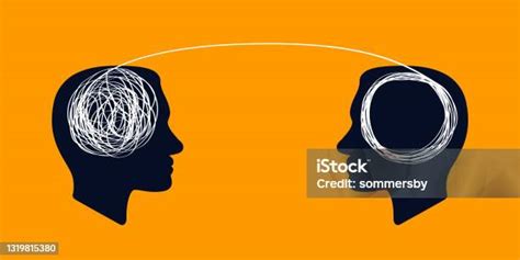 외부 의 엉킨 라인과 인간의 머리의 실루엣을 보여주는 개념 아이콘 얽힌 선의 해명 문제 사업에서 멘토 또는 코치에 대한 은유 혼란스러운 사고 과정 혼란 인격 장애 및