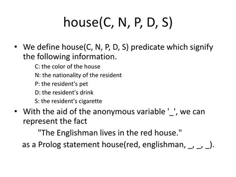 ppt prolog zebra puzzle powerpoint presentation free download id 1550309