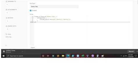 Fetching Data From Another Doctype Using Custom Script Via Salary Slip