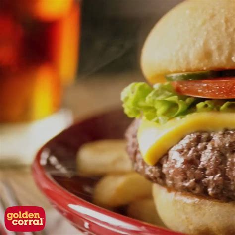 Golden Corral Burger Fries