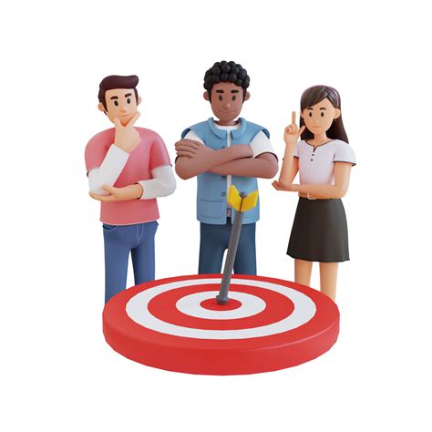 teenager looking at the target 3d character illustration 11344353 png