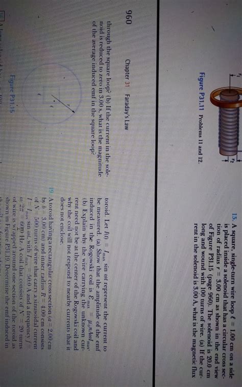 Solved 15 A Square Single Turn Wire Loop 1 00 Cm On A Chegg Com