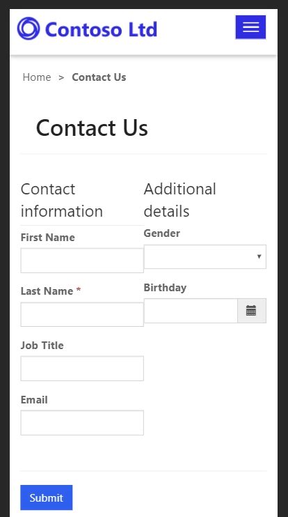 A Tricky Responsive Entity Form In Powerapps Portal Dancing With Crm