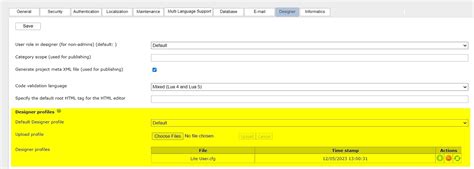 Designer Profiles System Settings Logicnets Community