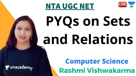Pyqs On Sets And Relations Computer Science Nta Ugc Net Rashmi Vishwakarma Youtube