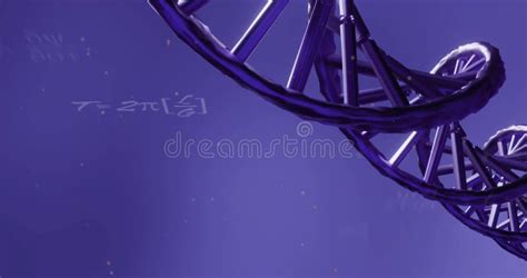 Animation Of Digital Data Processing Over Dna Strand Stock Footage
