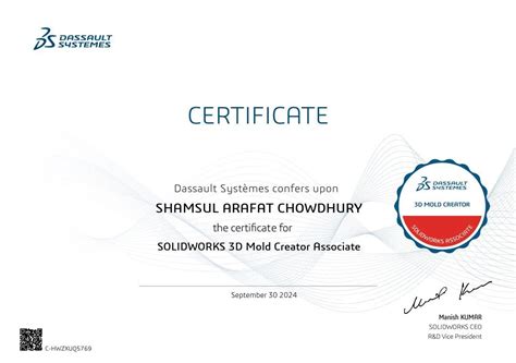 Successfully Completed Solidworks Associate Certification Exam For Sustainability Associate 3d
