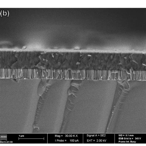 Sem A Surface And B Cross Section Micrographs Of The A Ch Coating